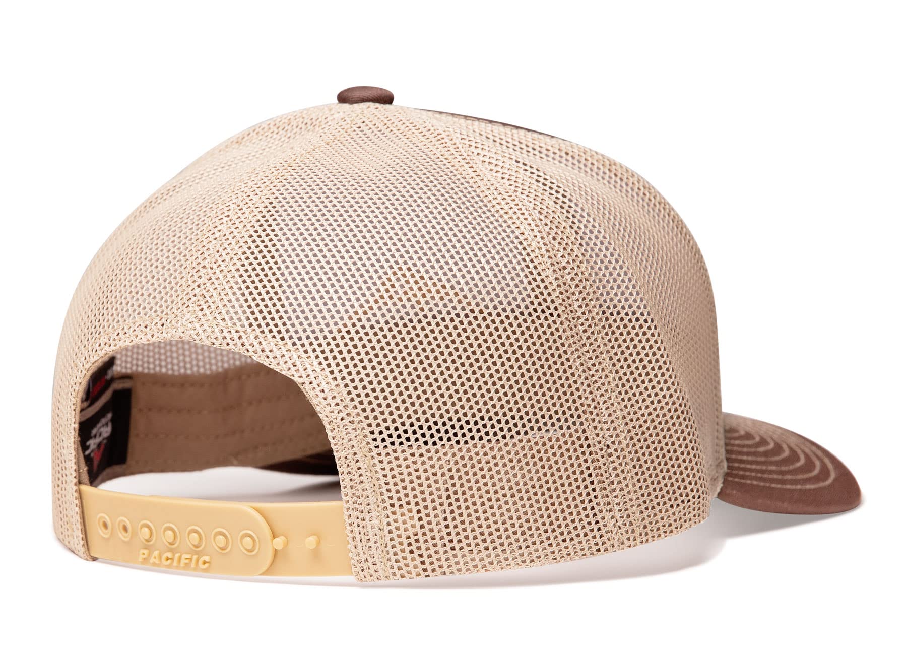 Low Key Caps Trucker Snapback Baseball Hat - Mountain, Brown/Khaki, OSFM