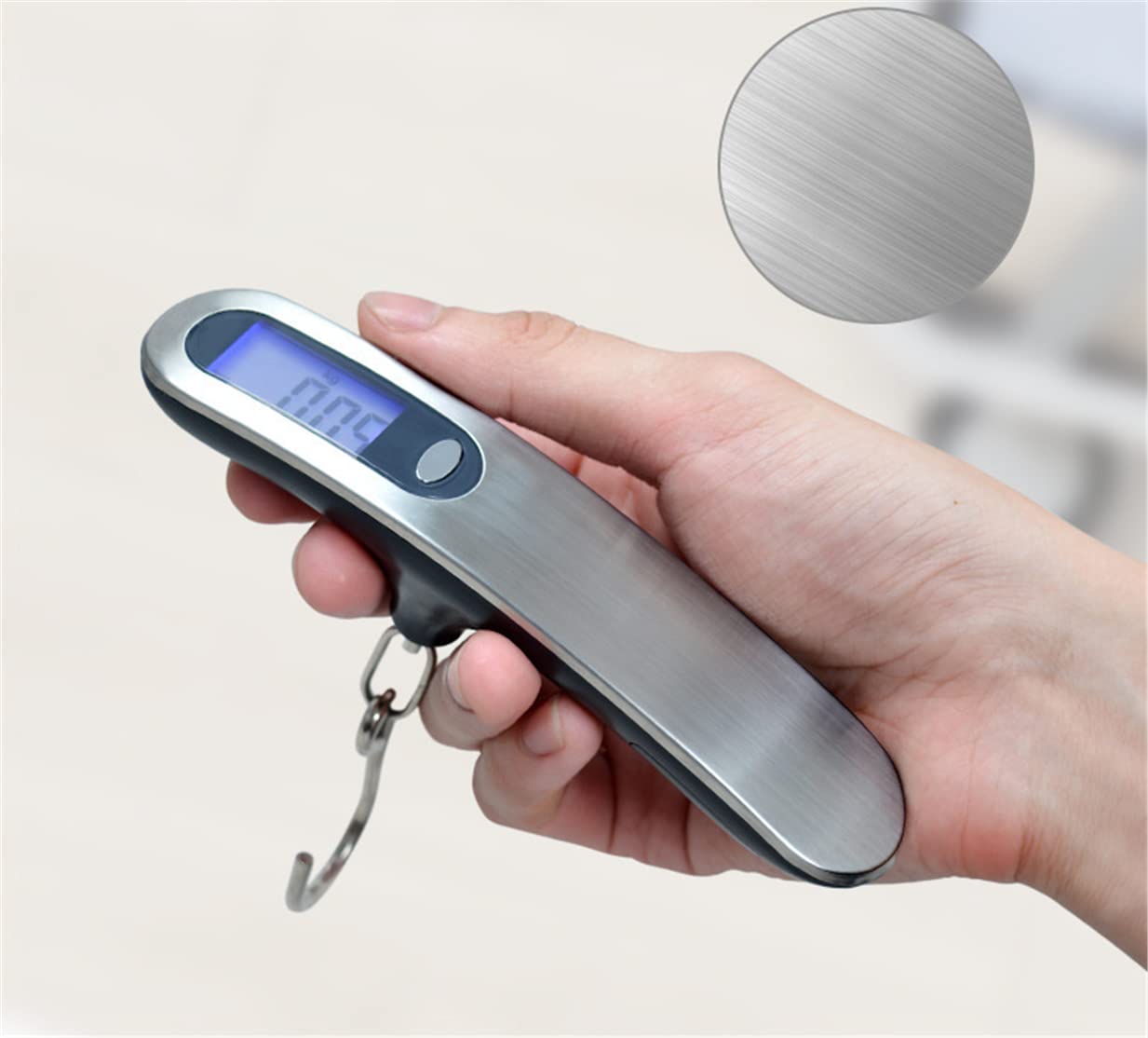 Luggage Scale 50kg/110LB, TXY Portable LCD Display Electronic Scale Weight Balance Suitcase Travel Bag Hanging Steelyard Scale Tool with Hook
