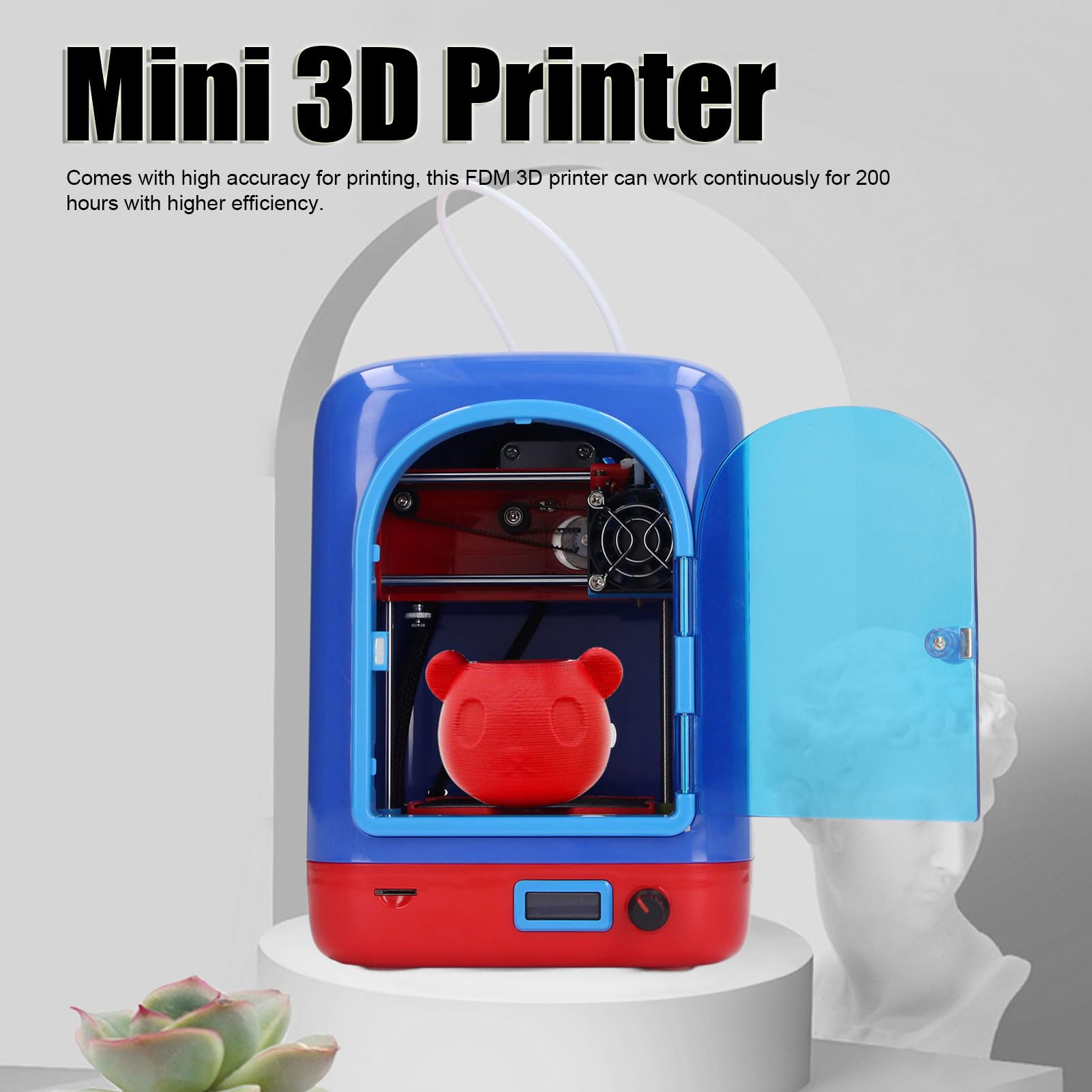 Mini 3D Printer, Resume Printing, Removable Build Plate, PLA Filament, Full Enclosed DIY Printer for Kids & Beginners (US Plug)
