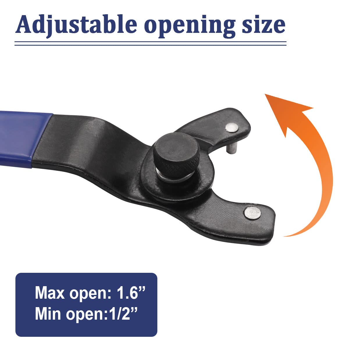 Seamaka Grinder Wrench Universal Adjustable Grinder Spanner Wrench,Lock-nut Grinder WrenchSuitable for 4 ",5", 6 ",7" and 9" Angle Grinders O-K-023-B