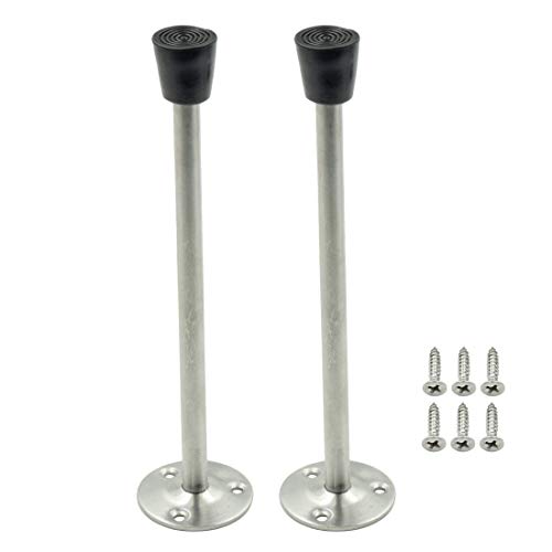 Rannb Long Door Stopper Wall Mount Doorstop with Rubber Tip 200mm/7-7/8" Total Length - Pack of 2