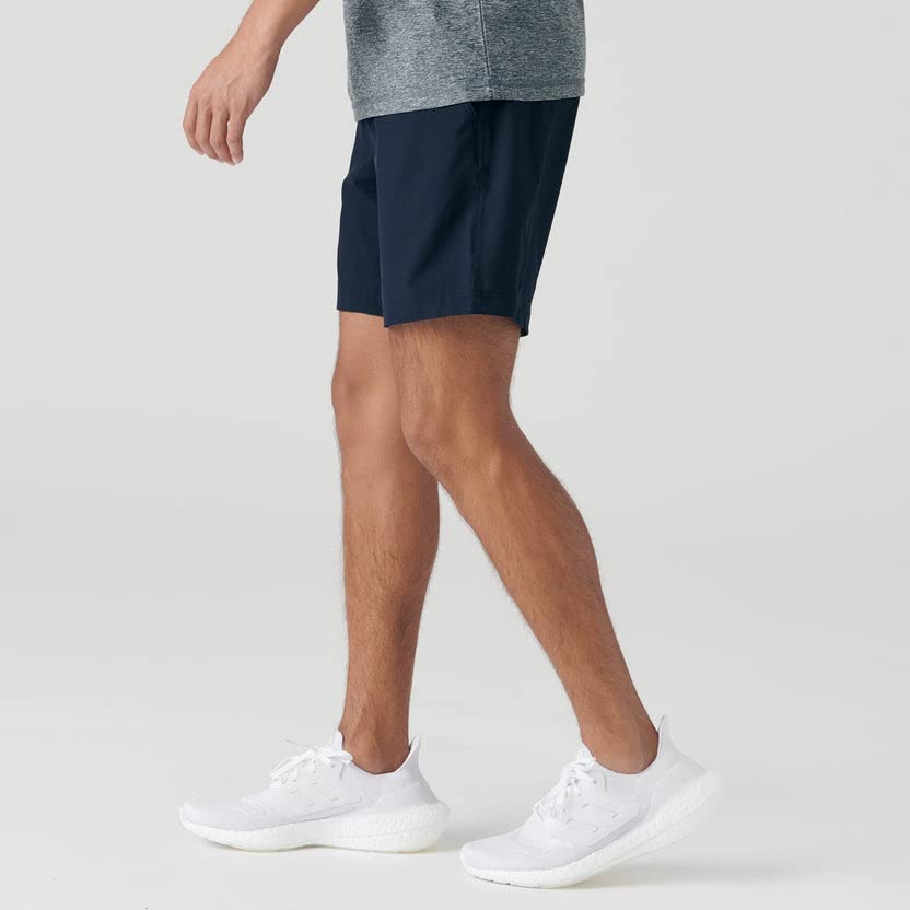 True Classic Quick Dry Active Mens Shorts, Premium Mens Athletic Shorts, Workout Shorts, and Running Shorts for Men. Navy, Large