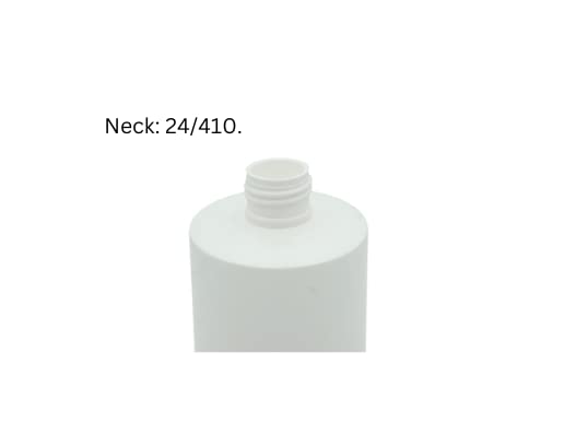 Plastic bottle 16 Oz/500Ml, HDPE,white color, with silver disk top cap, Pack of 6 are Perfect for filling liquid soap lotion conditiner shampoo, cleaning and disinfecting, multy purpuse use.