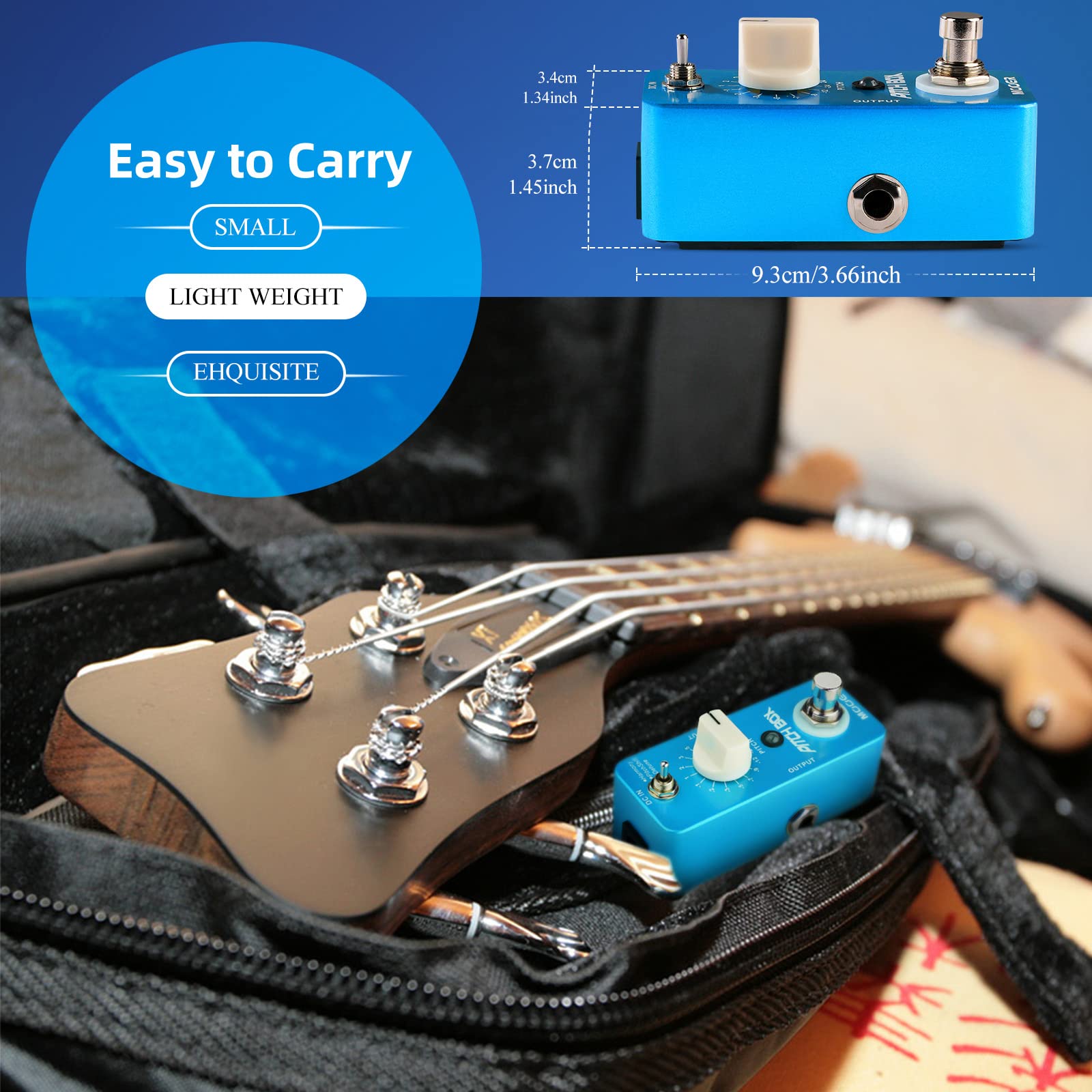 MOOER Pitch Box Guitar Harmonizer Pedal Harmony Pitch Shifter Detune For Electric Guitar Bass True Bypass