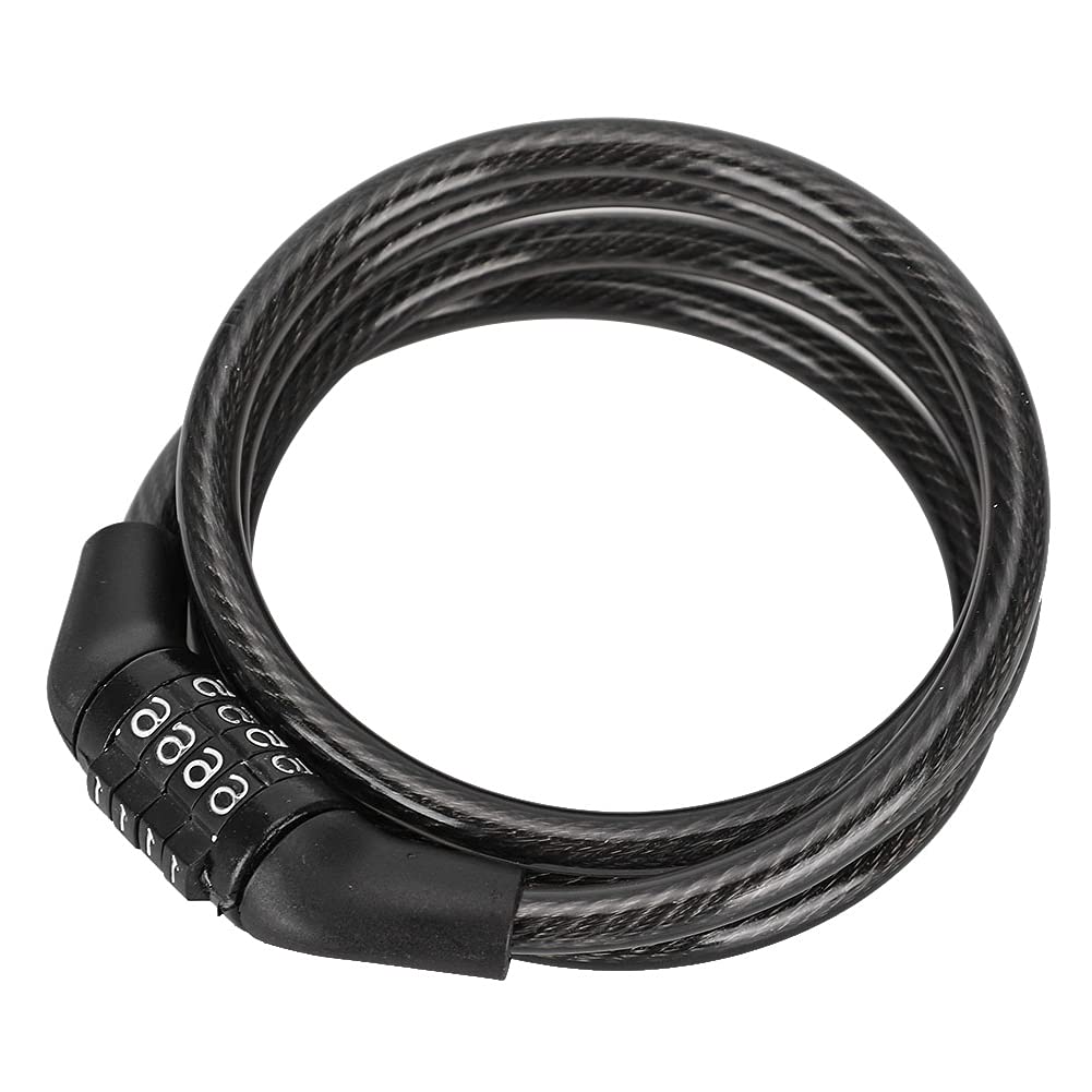 PUSOKEI Security Bike Lock Steel Lock Line, Manganese Steel Cable Motorcycle Lock Bike Chain Lock Easy to Use
