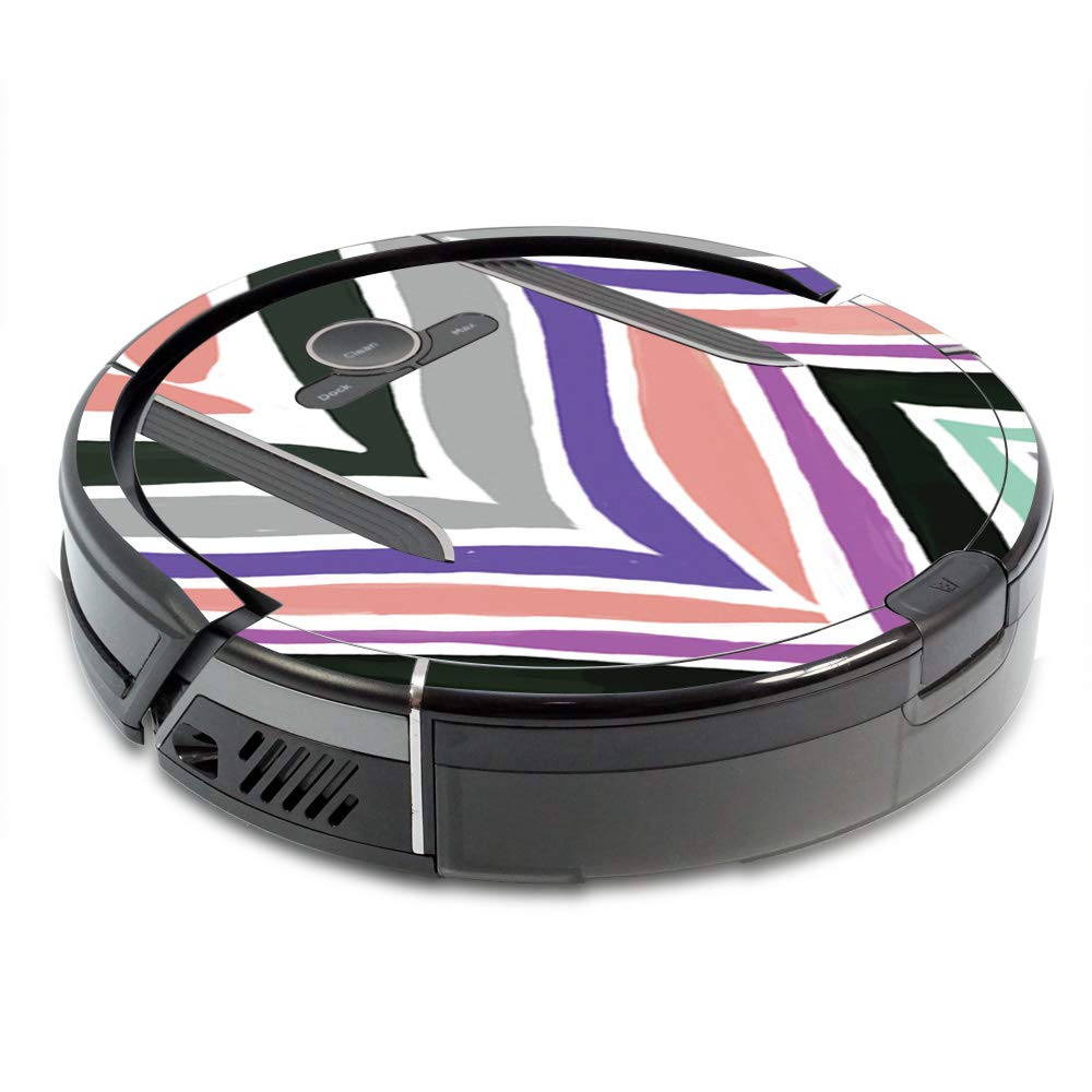 MightySkins Skin Compatible with Shark Ion Robot R85 Vacuum Minimum Coverage - Colorful Chevron | Protective, Durable, and Unique Vinyl Decal wrap Cover | Easy to Apply, Remove | Made in The USA