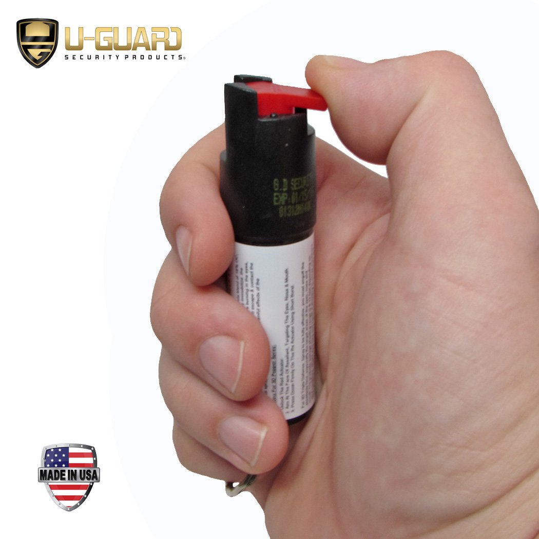 Micro Stun Gun Keychain Pepper Spray Self Defense Kit Bundle. Personal Non Lethal Weapons For Women Or Men. High Volt Rechargeable Keychain Stun Gun & Key Ring Max Strength Pepper Defense Spray (PINK)