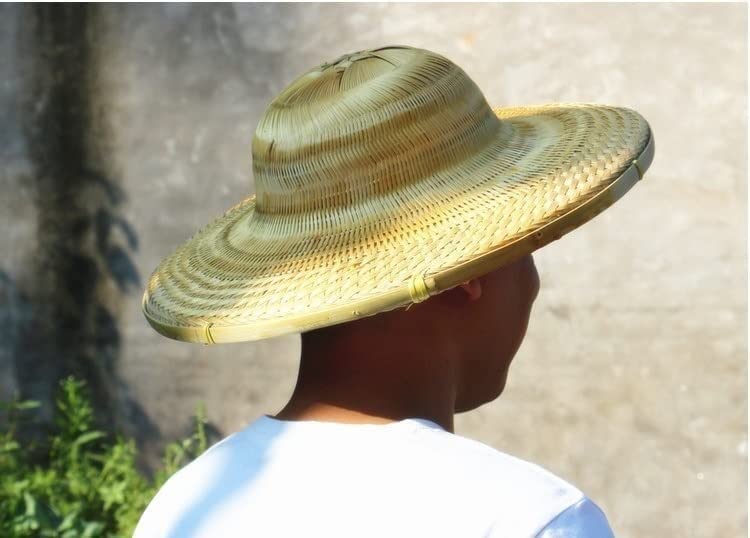 SPWGEDBS Handmade Hat Hat Men's Pointed Straw Hat Women's Rainproof and Sun Protection (Color : A, Size : 40cm) (Color : A, Size : 40cm)