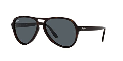 Ray-Ban Men's Rb4355 Vagabond Aviator Sunglasses, Havana/Blue, 58 mm
