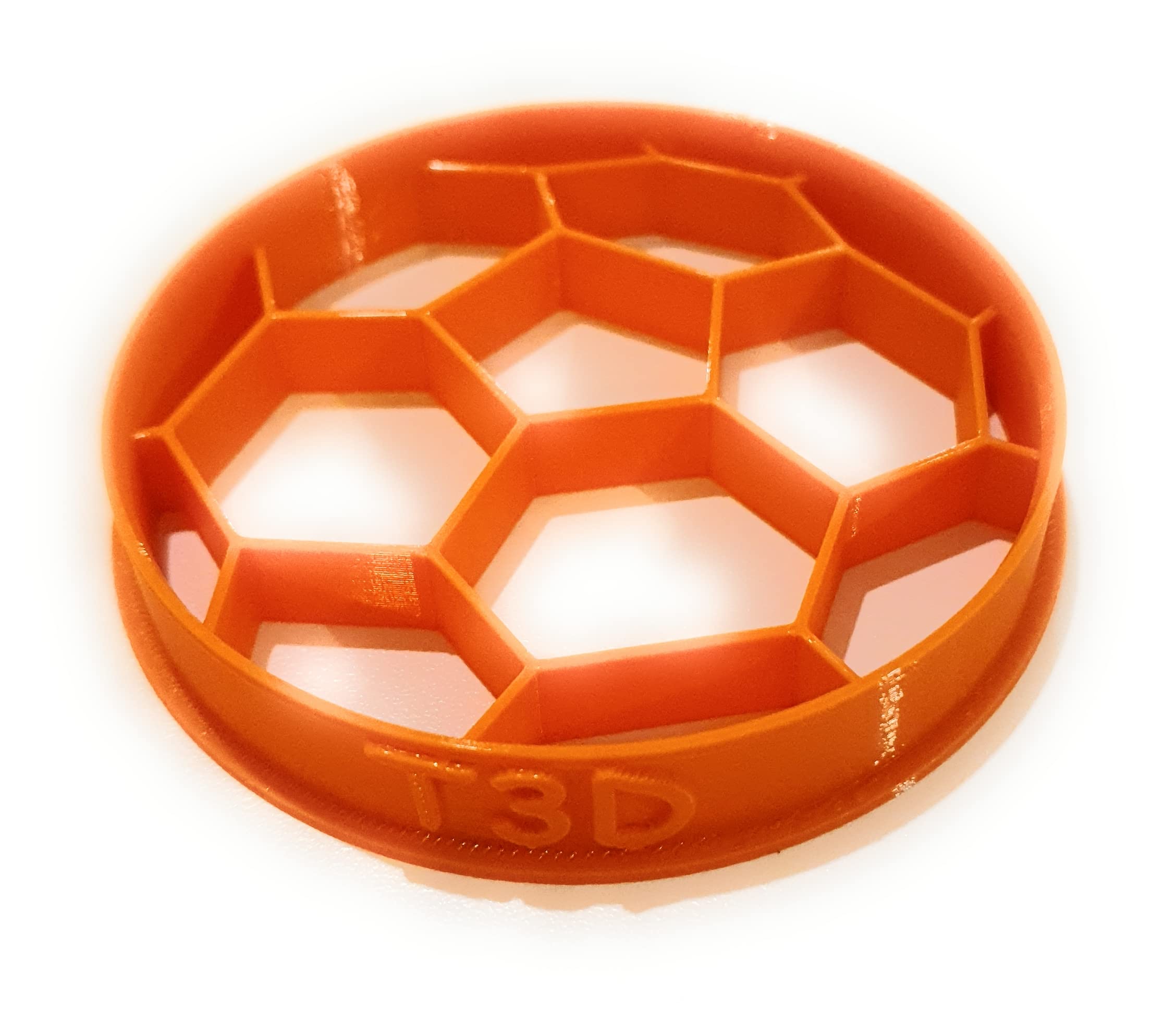 T3D Cookie Cutters Soccer Ball Cookie Cutter, Suitable for Cakes Biscuit and Fondant Cookie Mold for Homemade Treats, 3.50''x3.50''x0.55''