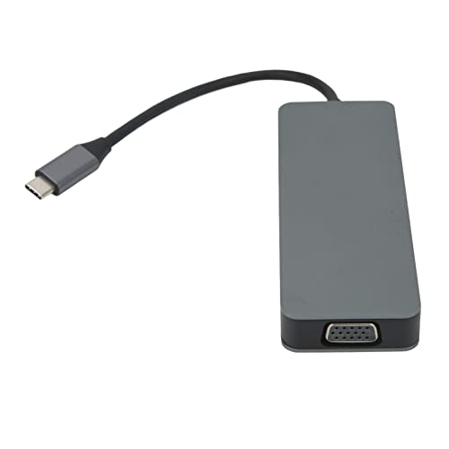 USB C Hub, 10 in 1 Multifunction Type C to VGA USB C Hub with 3 USB Port, PD Charging Dual HD Multimedia Interface for USB C Laptops