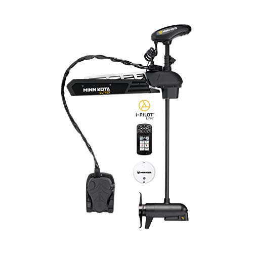 Minn Kota 1368861 Ultrex Freshwater Cable & Electric-steer Bow-Mount Motor with MEGA Down Imaging, Digital Maximizer & i-Pilot Link GPS, 80 lbs Thrust, 52" Shaft