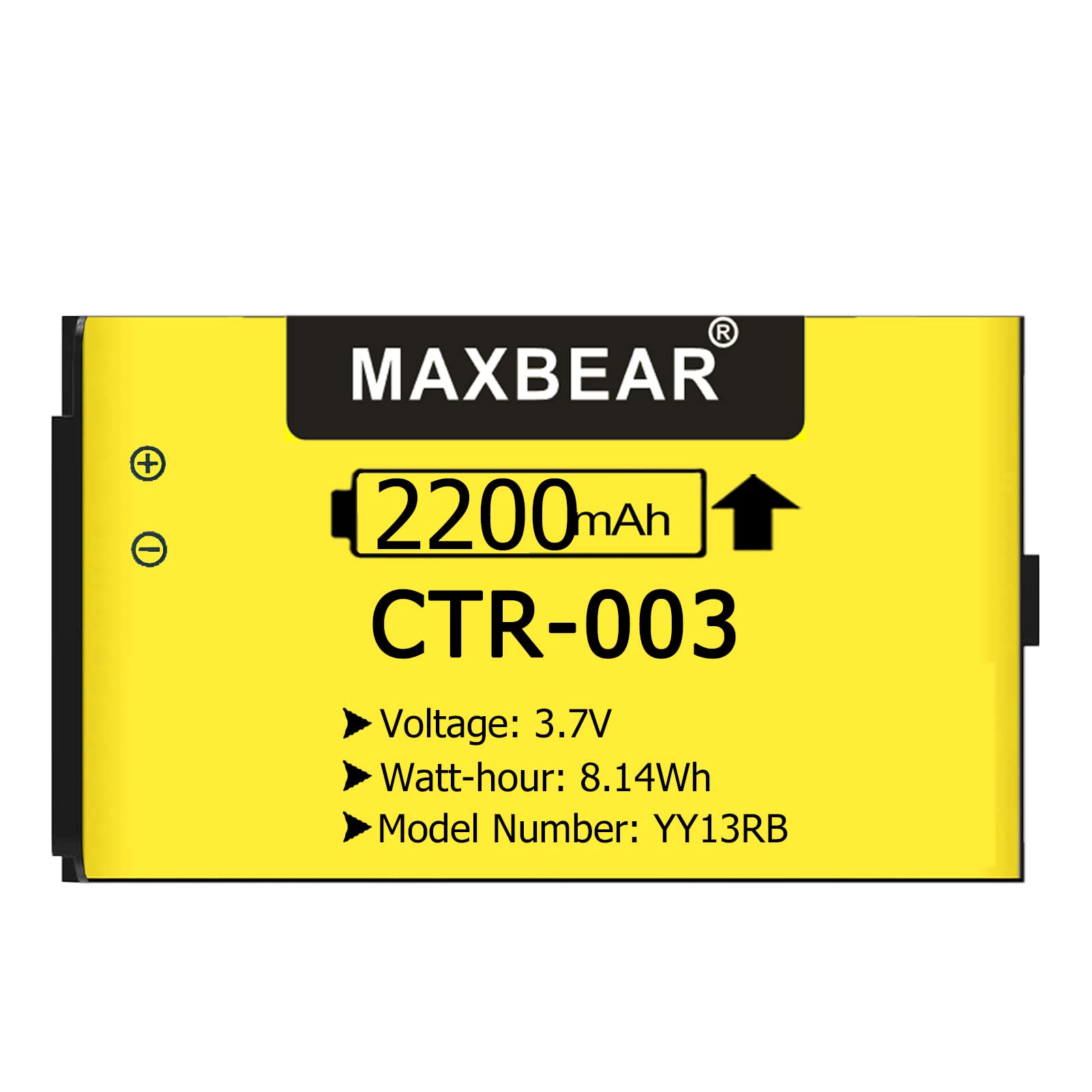 MAXBEAR CTR-003 Battery, (Upgraded) 2200mAh Li-ion New 0 Cycle Internal Replacement Battery for 3DS New 2DS XL 2DS Game Console with Repair Tool Kit