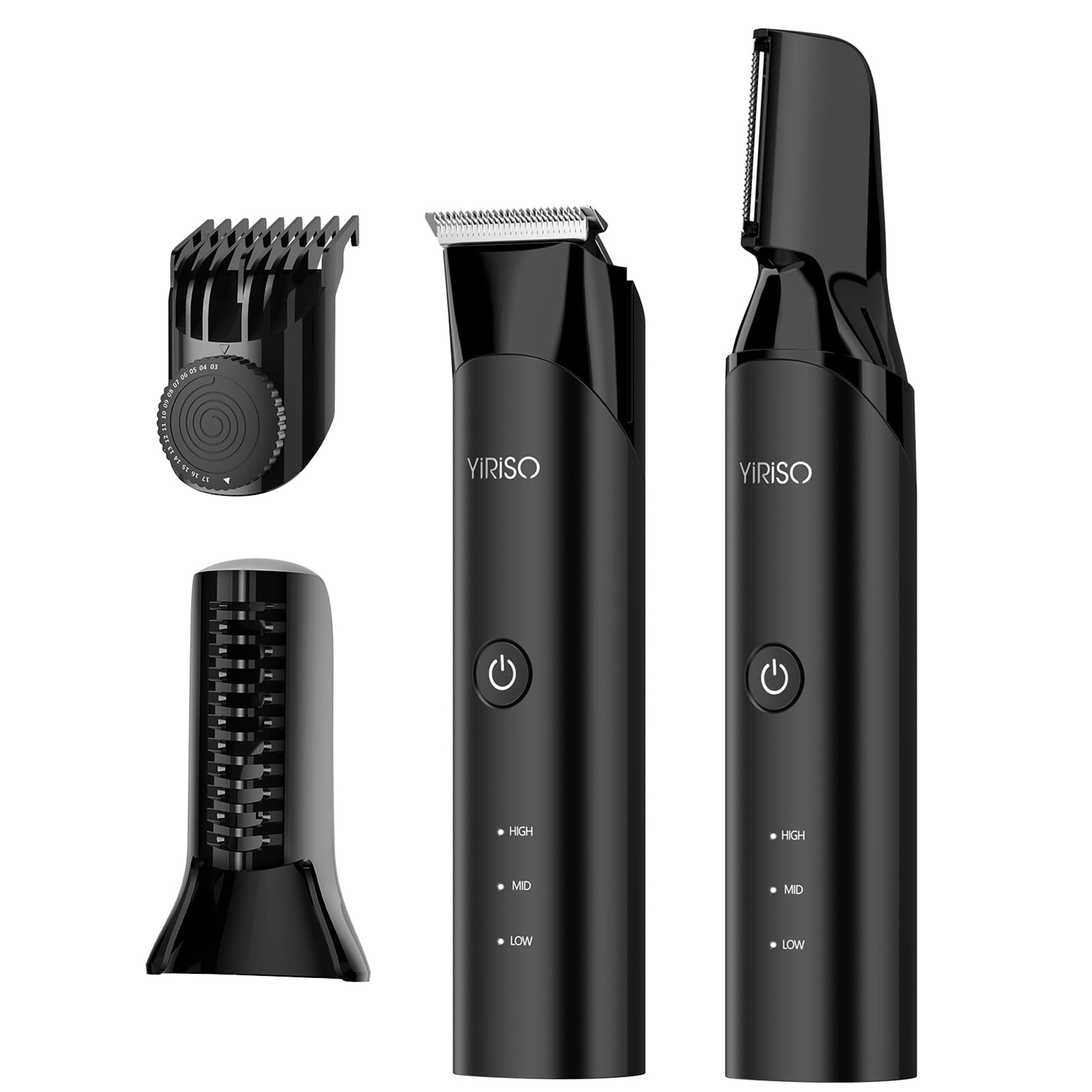 YIRISO Men's Beard Trimmer, Cord/Cordless Facial Hair Trimmer