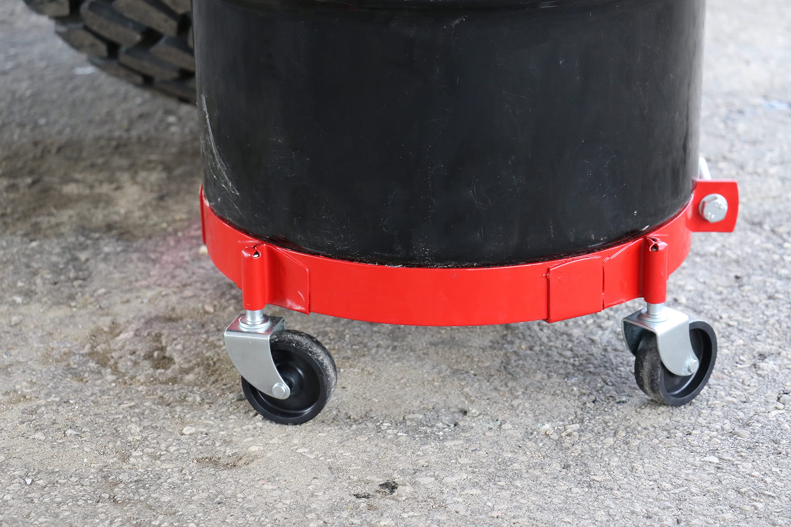 Lincoln 4417 Portable Air Operated High-Pressure Industrial 40:1 Pneumatic Single Acting Grease Pump, Drum Cover, Dolly, Follower, Control Valve and 7 Foot Hose