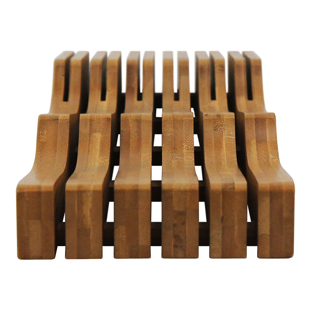 Oceanstar In-Drawer Bamboo Knife Organizer