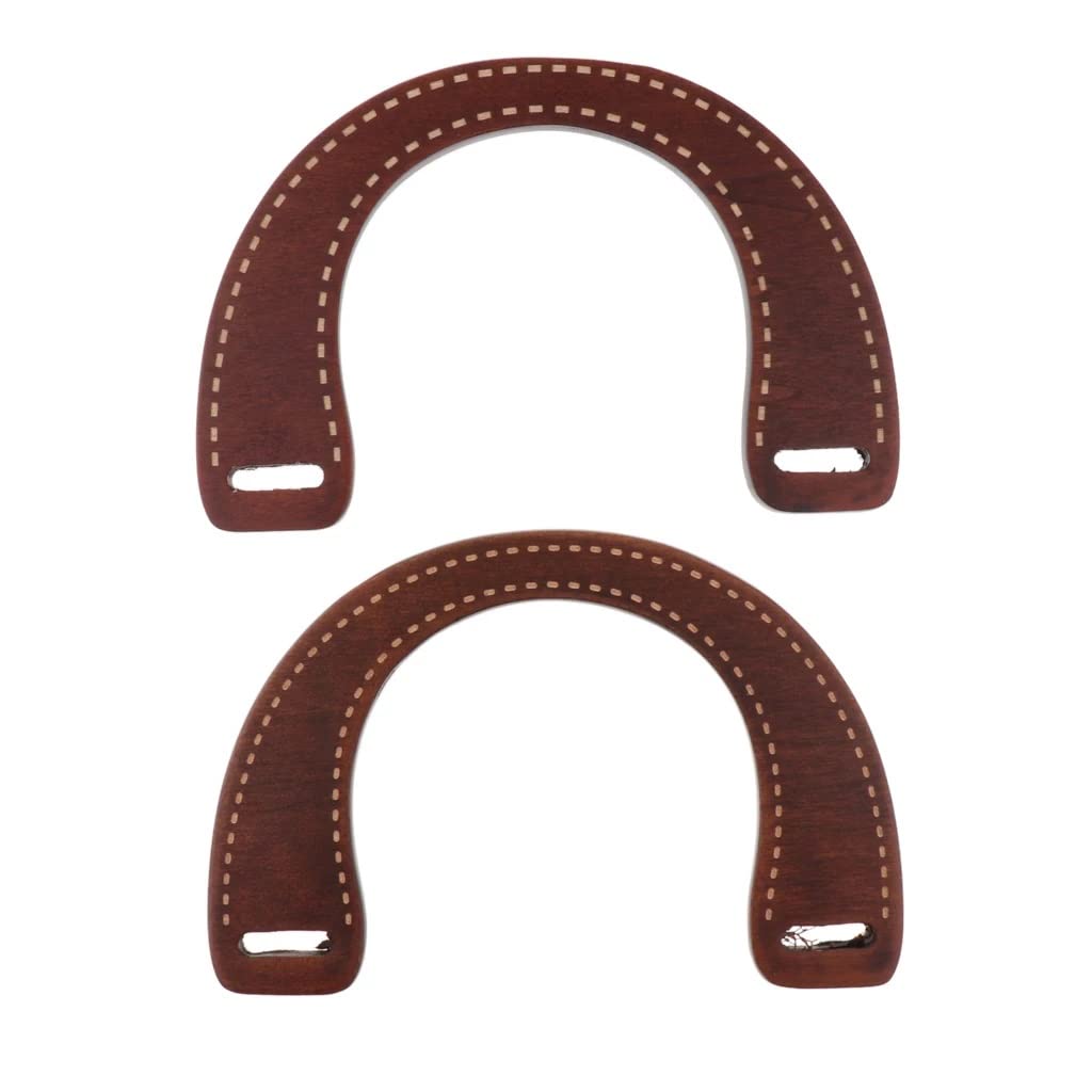 ZLXDP Wooden Bag Handle Purse Frame Strap Handbag Craft Repair Accessories
