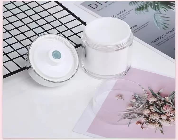 YSLEN 2Pcs1oz Vacuum Cosmetic Containers-Refillable Containers for Face Cream Bottles, Gels and Lotions, Cream Jar Vacuum Bottle Dispenser, for Makeup, Essence, Moisturizer, Eye Cream