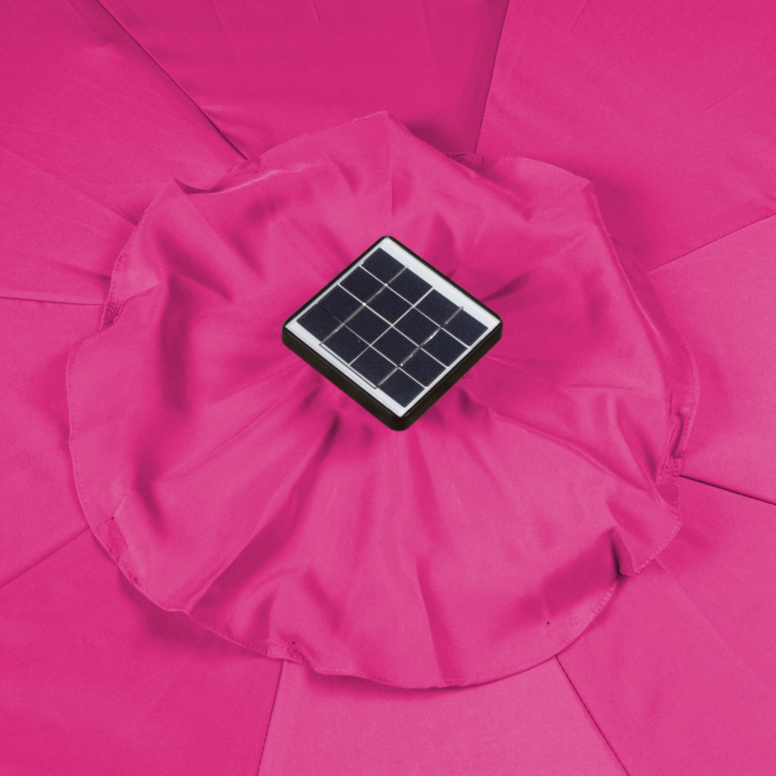 Trademark Innovations Deluxe Solar Powered LED Lighted Patio Umbrella - 9' (Pink)