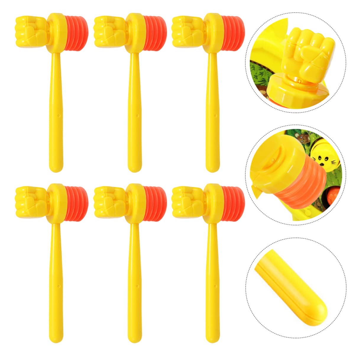 Toyvian Circus Hammer 8Pcs Squeaky Hammer Squeak Hammer Toy squeaking Hammer Rubber Hammer Mallet Pounding Hammer Toy Halloween