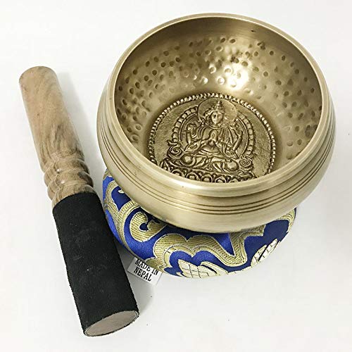 TJLSS Meditation Singing Bowl Style Hand Hammered Buddha Pattern Tibet Singing Bowls Yoga Bowl