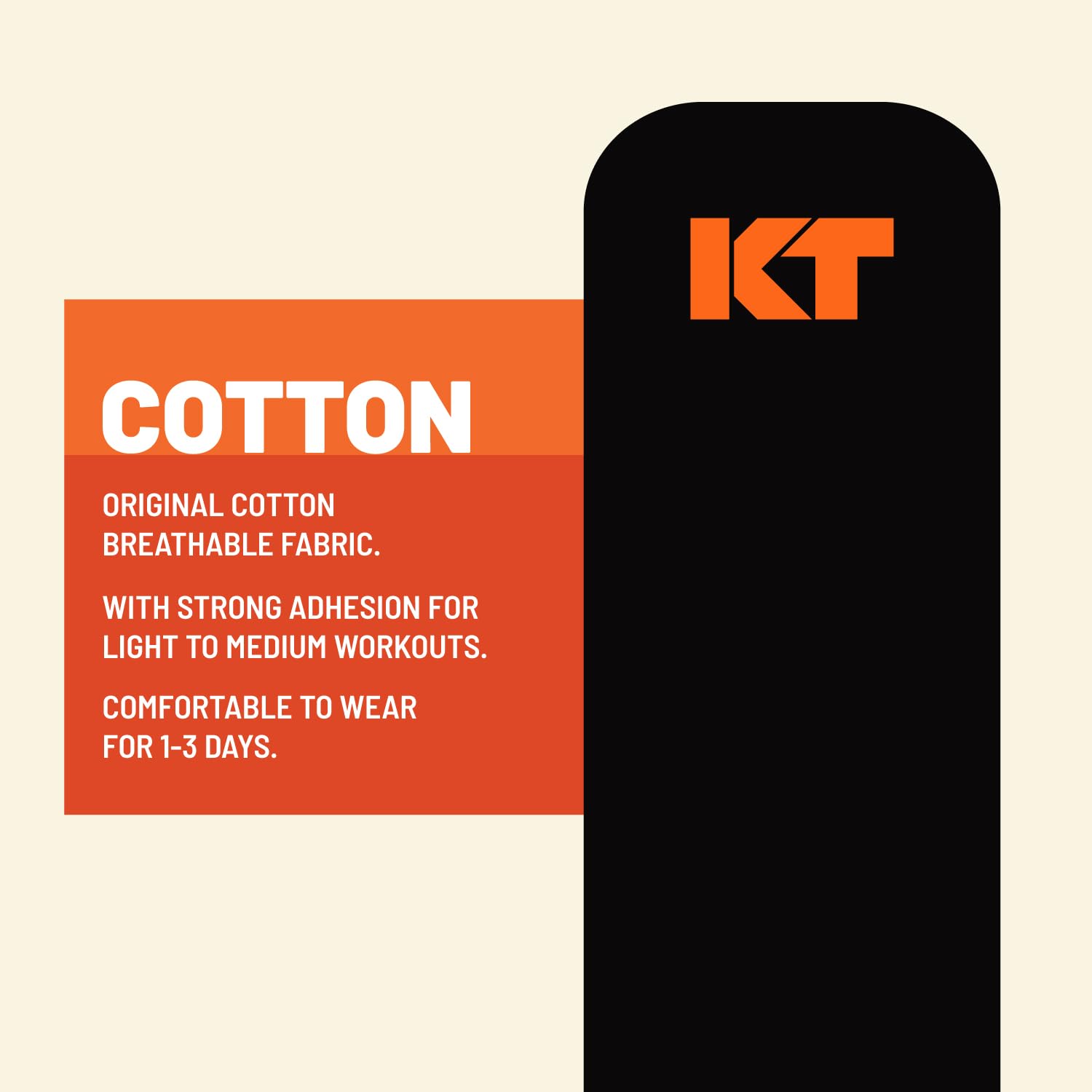 KT Tape, Original Cotton, Elastic Kinesiology Athletic Tape, 20 Count, 10β Precut Strips, Blue