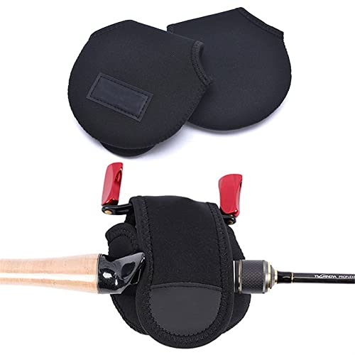 SOLBUM Baitcasting Fishing Reel Cover Black Protective Bag for Baitcasting Reel Fishing Accessories Tools Fly Reel Case (Color : Black A1)