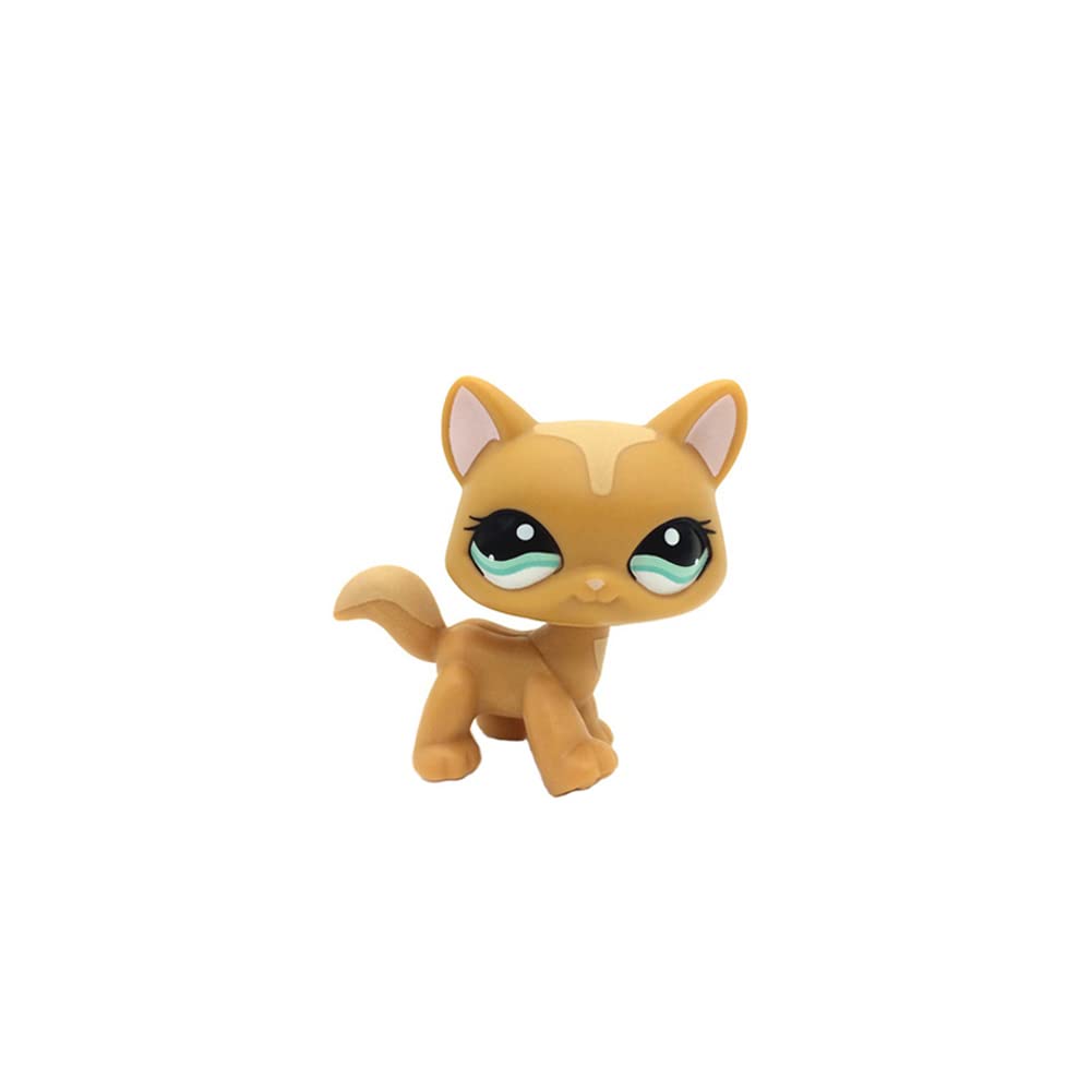 TTfuture #1100 Action Figures Mini Pet Brown Beige Walking Kitty Kitten Cat Animal Toys