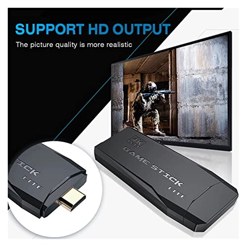 TOBAYA Gift Video Game Console 2.4G Double Wireless Controller Game Stick 4K 10000 Games 64 32GB Retro Games for PS1/GBA Boy Christmas GIF