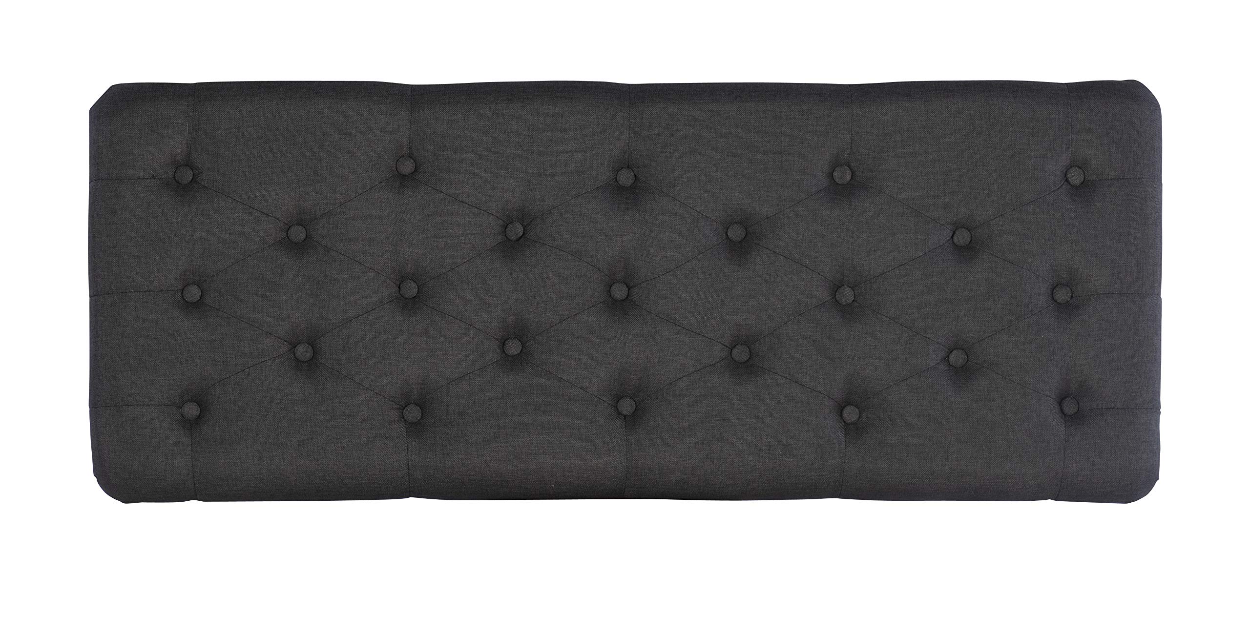 Linon Isabelle Bed Bench, 62-Inch, Black Finish