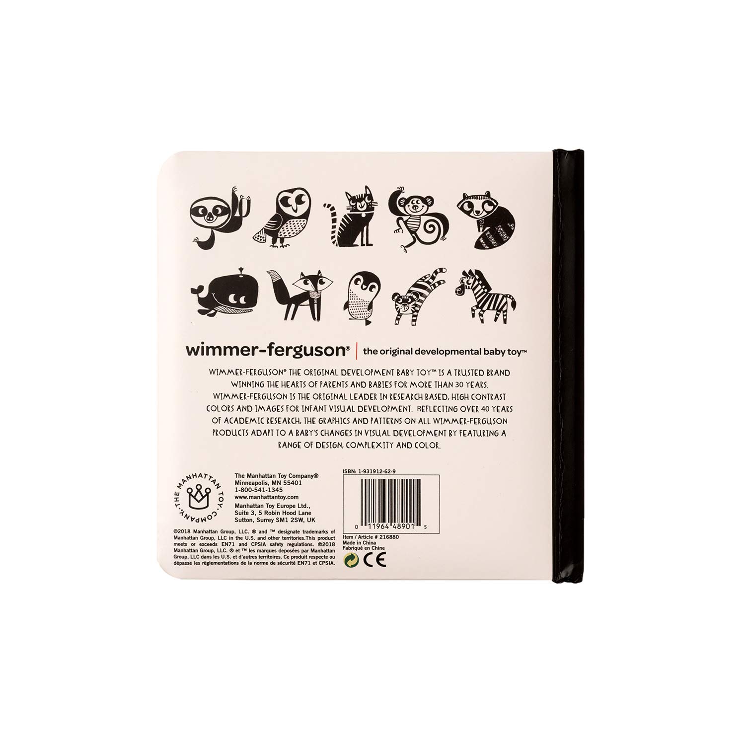 Manhattan Toy Wimmer-Ferguson Baby Zoo Board Book, Ages 6 Months and Up