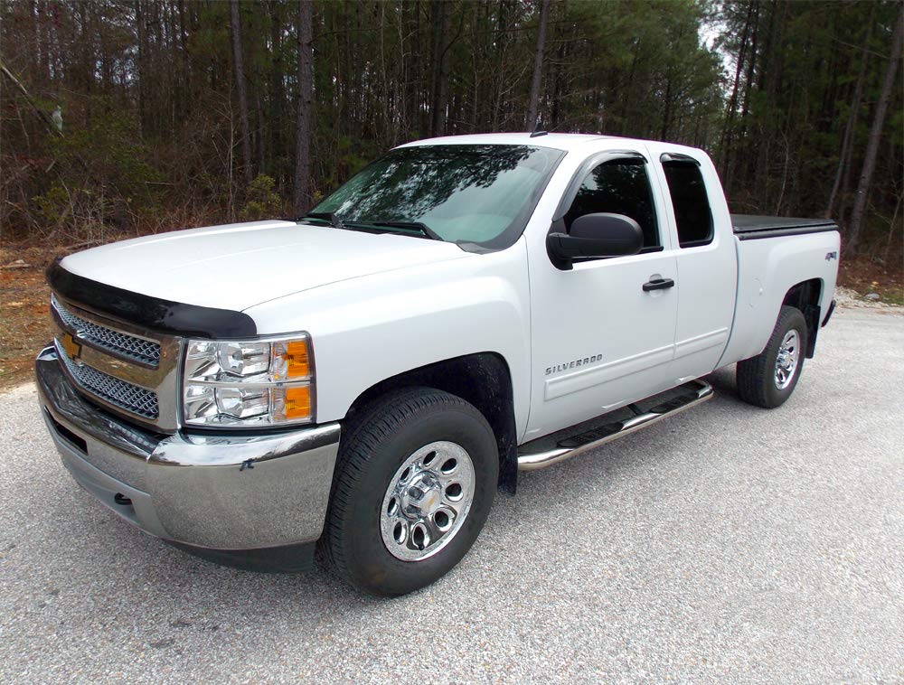 MaxMate 3" Nerf Bars Compatible with 1999-2018 Chevy Silverado GMC Sierra 1500 2500 LD; 2001-2019 2500 3500HD; 2019 LD/Limited (Exclude SS) | Double Cab | WB2C35007 | Side Step Rails Running Boards