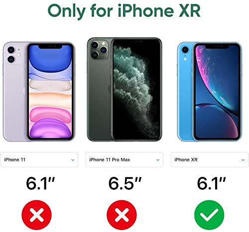 MAXCURY Black Case Designed for iPhone XR Phone, Slim Full Body Protection 2 in 1 Heavy Duty Shock Absorption Case Cover for iPhone XR 6.1 inch Not Built in Screen Protector (Black)