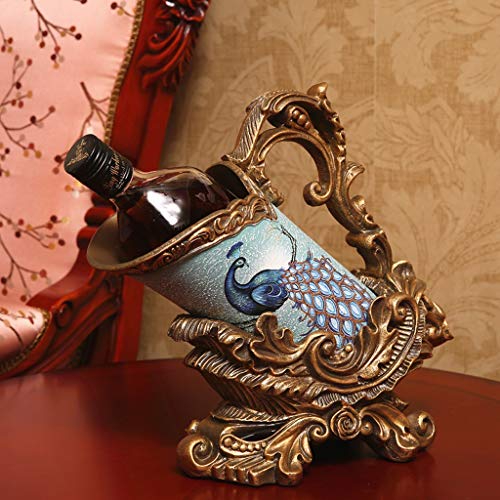 ZYZMH Gift Ideas European Style Living Room TV Cabinet Wine Cabinet Home Craft Decorations Wine Rack Ornaments American