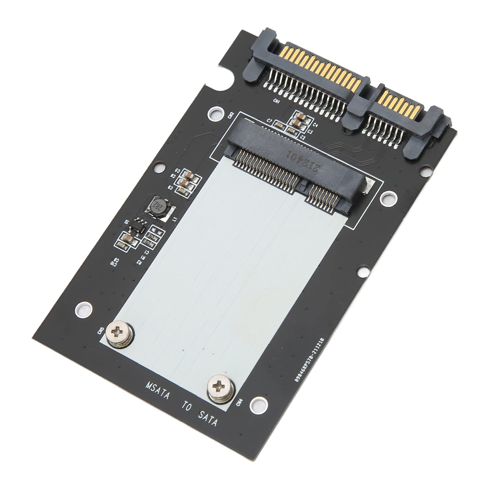 Zyyini MSATA to SATA Adapter, MSATA to SATA III Converter 6Gbps Fast Transfer Storage Support for mSATA SSD Solid State Disk, with SATA Interface, for mSATA 26.8/50.95mm SSD
