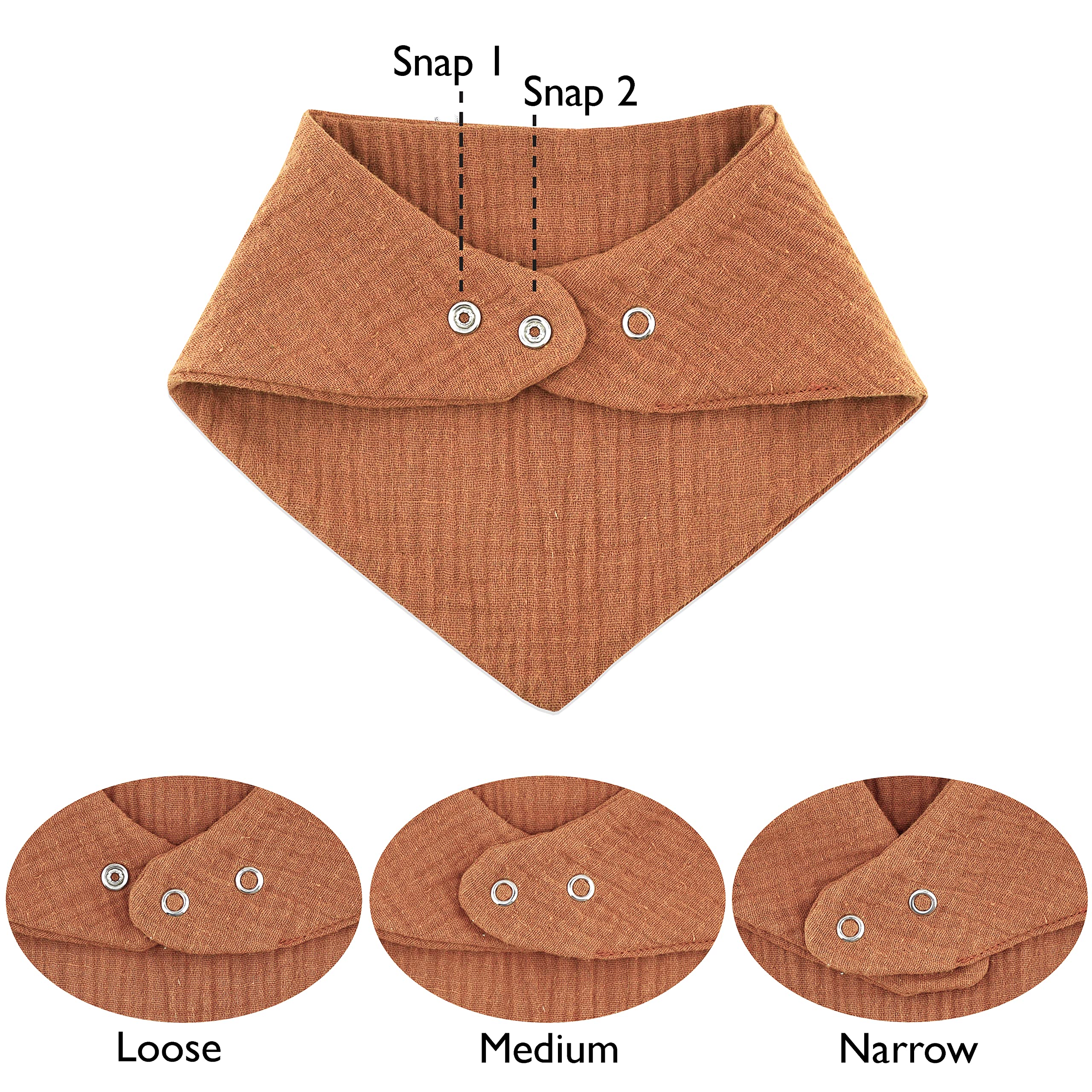 Meerdif Muslin Baby Bibs 10 Pack Baby Bandana Drool Bibs for Unisex Boys Girls, 100% Cotton 10 Solid Colors Set (Multi Color)