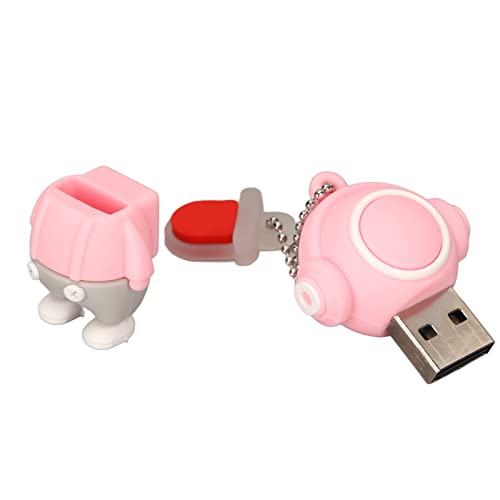 Zyyini USB Flash Drive, Cartoon Style USB2.0 Flash Drive High Speed Memory Thumb Stick for PC Computer Laptop, Plug Play, Cartoon Decorative Doll for Gift(Pink 128G)