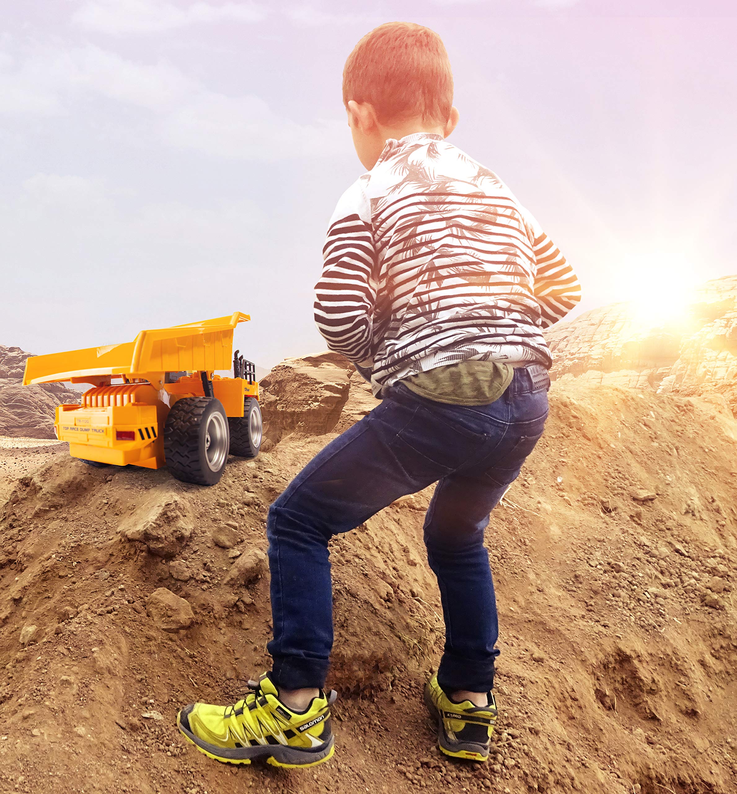 Top Race Heavy Duty Front Loader & Dump Truck