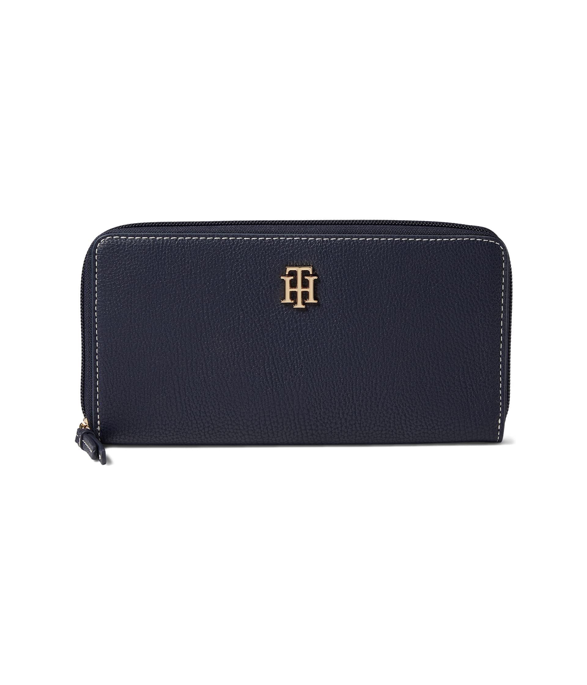 Tommy Hilfiger Liv II Zip Around Wallet Pebble PVC Tommy Navy One Size