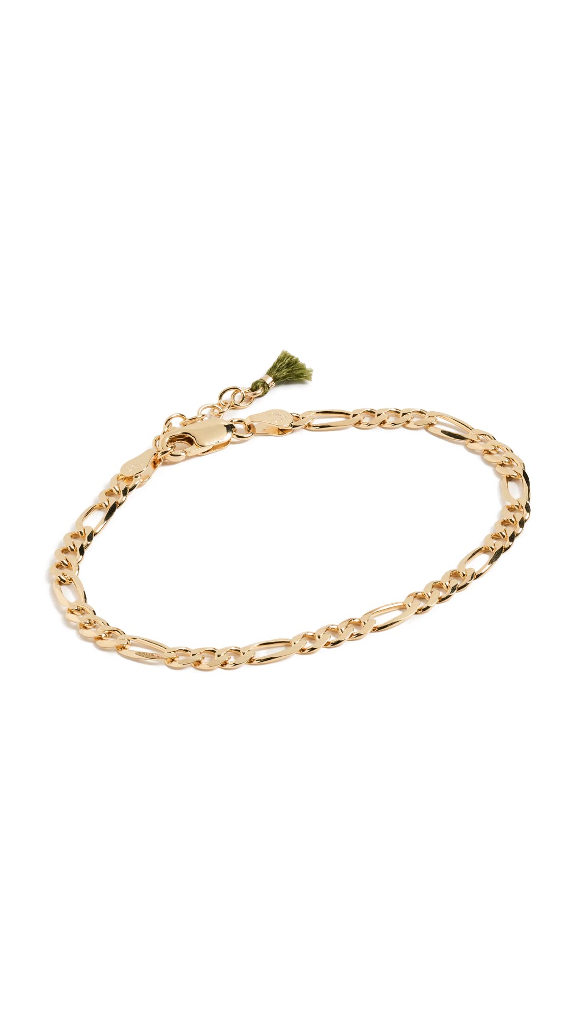SHASHI Women's 14k Figaro Chain Bracelet, Gold, One Size
