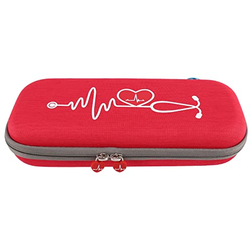 UNNIC Protective Case for Classic III Stethoscope Accessories Portable Bag Carrying Case Pouch(Red)