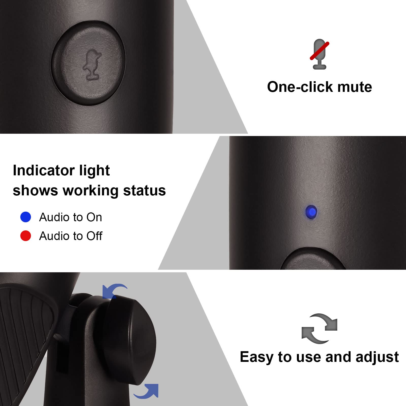 Tonshen USB Podcast Microphone Condenser Microphone for PC and Laptop Podcast Equipment Bundle Gaming Mic Studio Microphone for Singing, Vocal Recording, Streaming Supercardioid Pickup Pattern