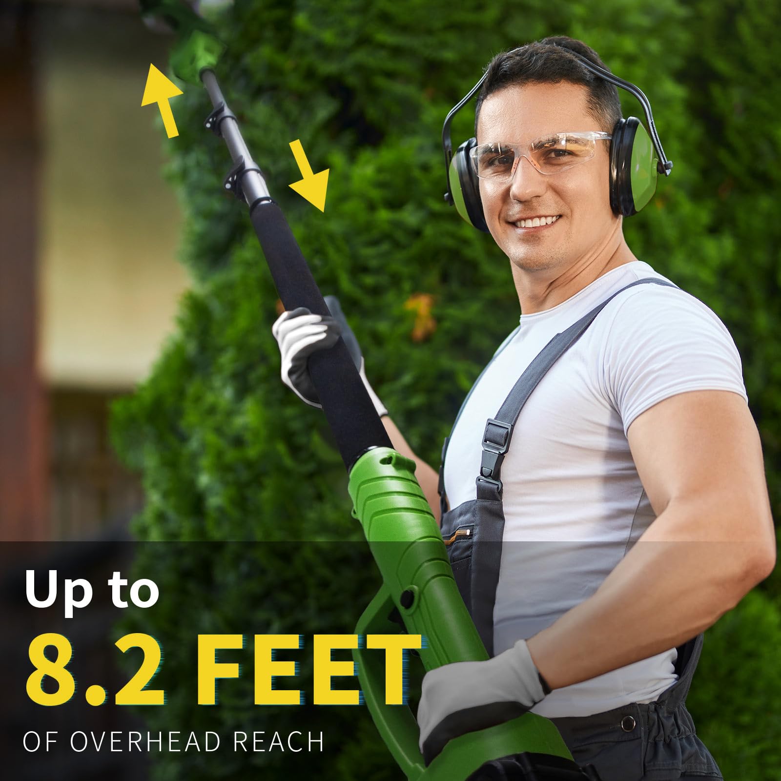 Mini Chainsaw Cordless Pole Saw,Multi-Function Electric Chainsaw Extension Pole, Extendable up to 8.2ft, with Anti-Slip Handle and Shoulder Strap for AKQIY Mini Chainsaw