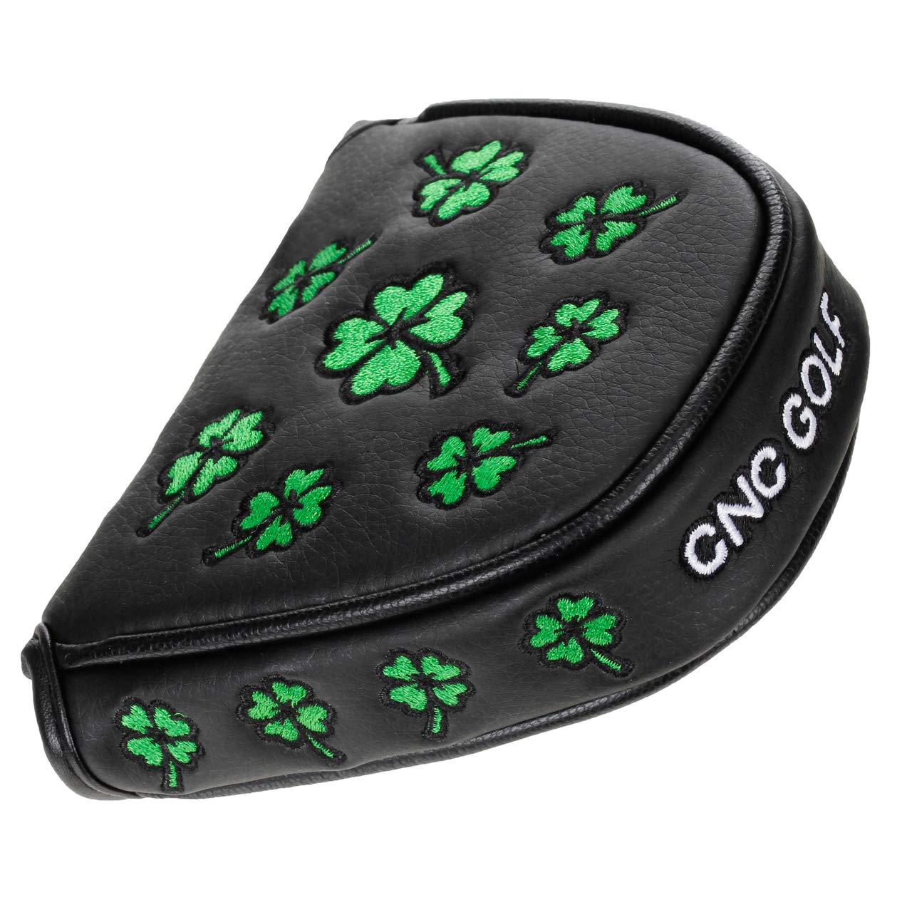 Lucky Clover Black MALLET Putter Cover Headcover For Scotty Cameron Taylormade Odyssey 2ball