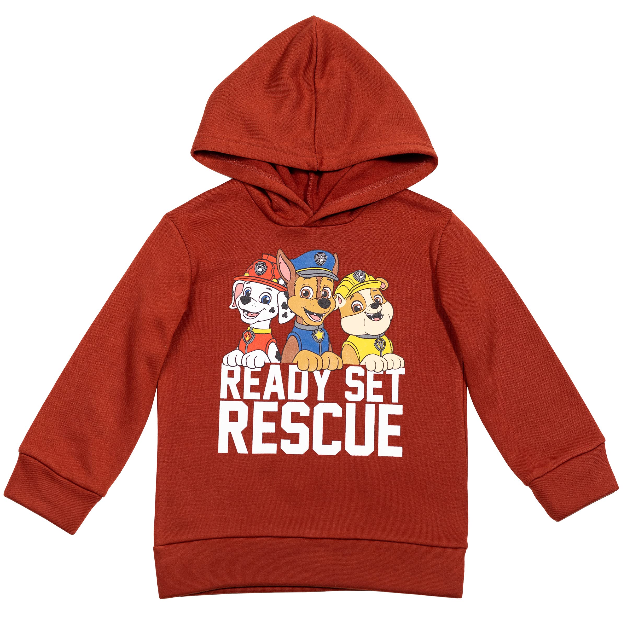 Paw Patrol Marshall Chase Rubble Little Boys Fleece Pullover Hoodie Brown 7