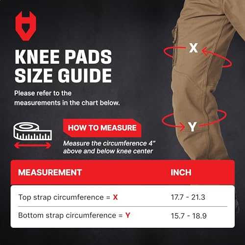 NoCry Professional Gel Knee Pads for Work β Heavy Duty Anti-Slip Cap, Extra Dual-Layer Foam and Cushion, Reinforced Adjustable Non-Slip Straps, Built-in Hangand Pull Loops, Fits Men Women, Black