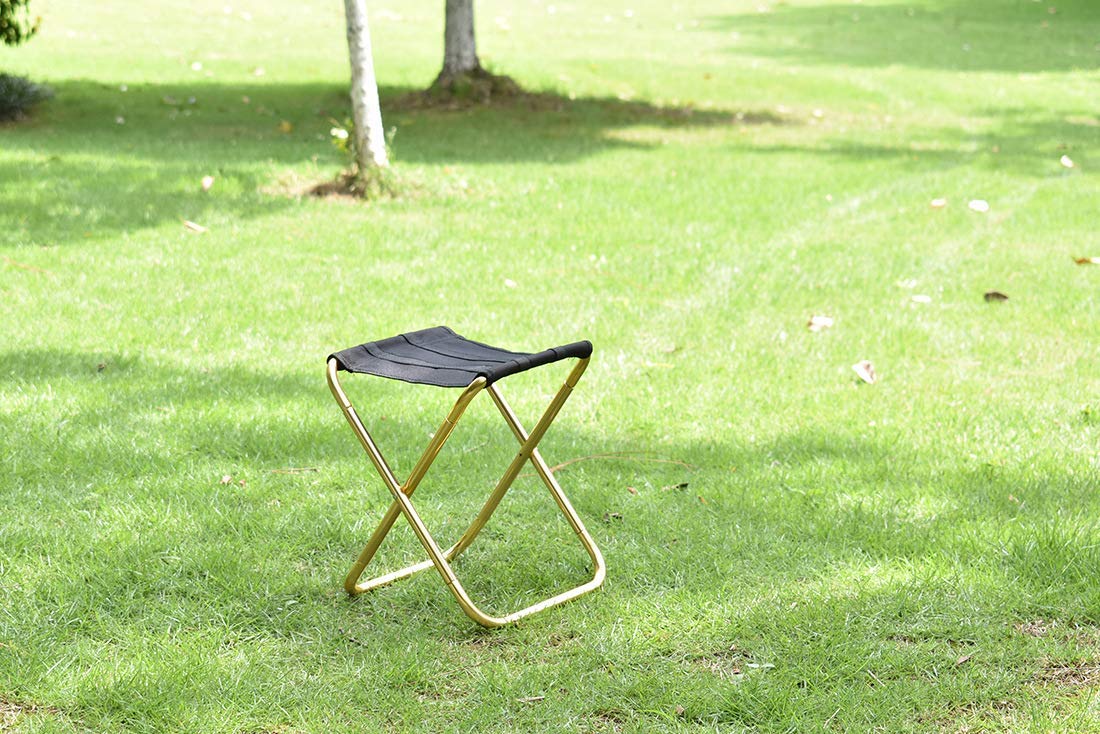 Middle Folding Stool Ultra Light Portable Outdoor Storage Bag Folding Chair Camping Ottoman for Barbecue, Fishing, Garden, Beach, Travel