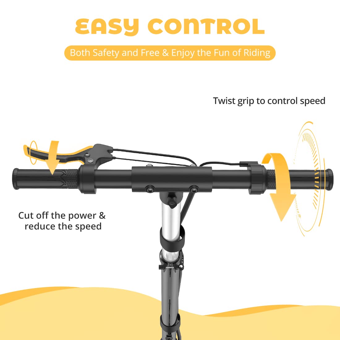 MAXTRA Electric Scooter for Kids Ages 6-12, 60 Mins Long Battery Life, Foldable & Adjustable Handlebar Height