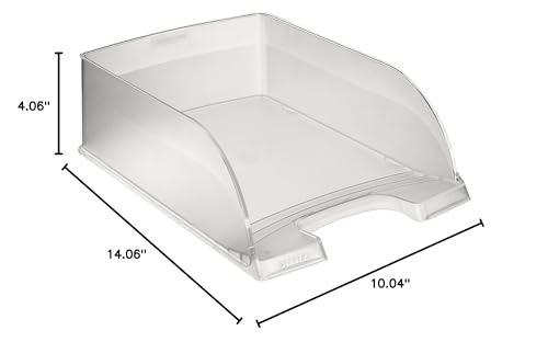 Leitz A4 Letter Tray, Jumbo, Clear, Plus Range, 52330003