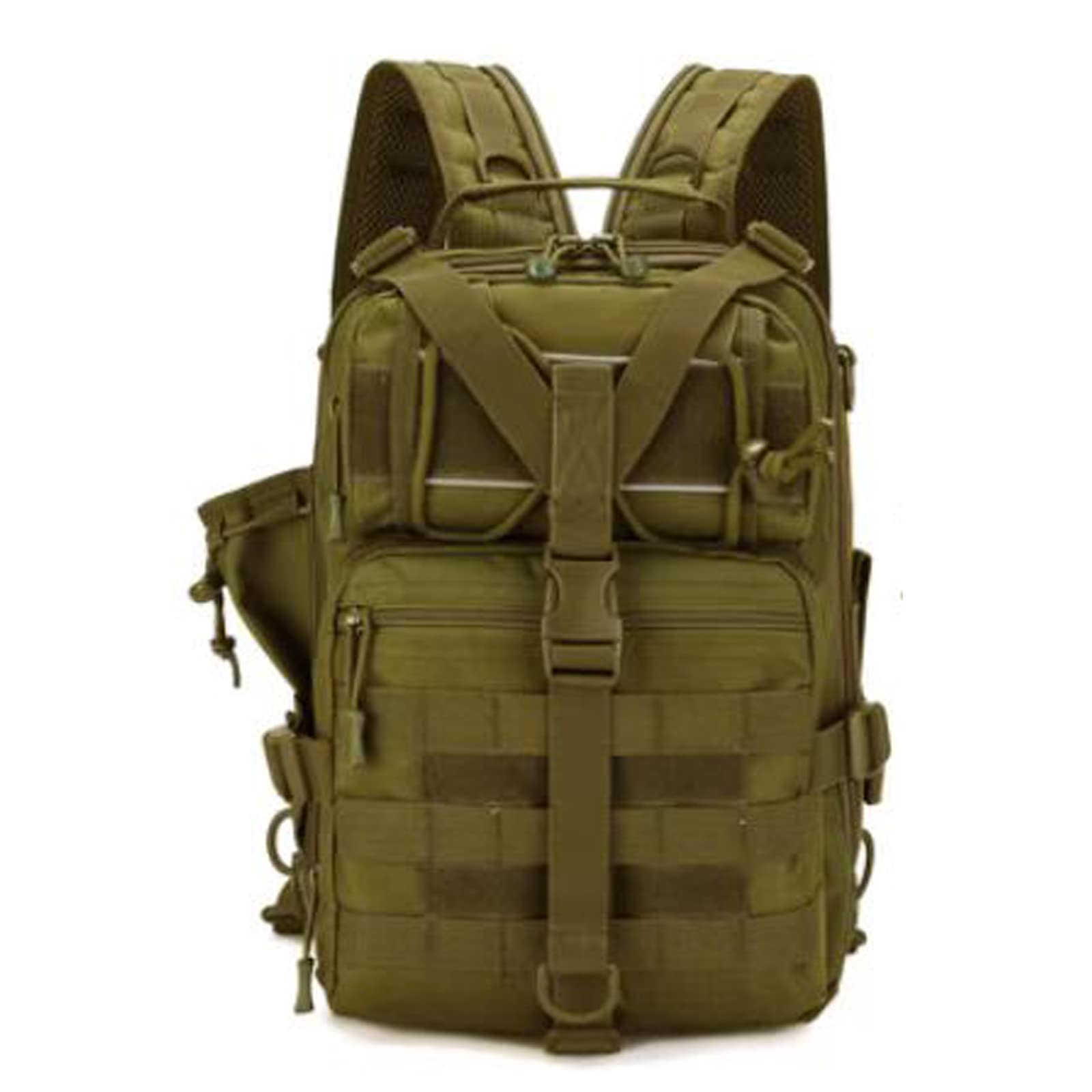 Relaxhik Tan Color Tackle Storage Bags & Wraps Casual Daypack Backpacks New 20l tactical assault fishing bag sling backpack for walks outdoor camping hunting backpack